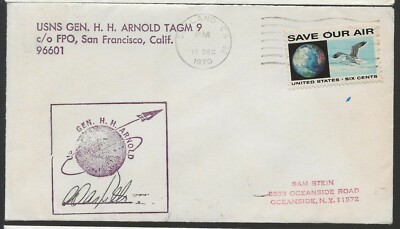 1970 USNS Gen HH Arnold TAGM 9 Cover Autographed by Captain | eBay