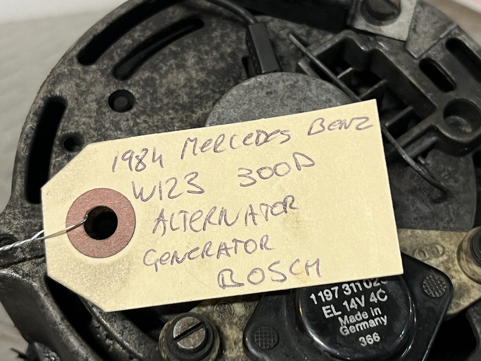 1984 Mercedes Benz W123 300D Alternator Generator BOSCH 300 D | eBay