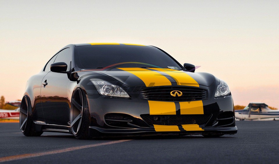 Matte Color Racing Stripes Vinyl Wrap Sticker For Infiniti G37 Stripe ...
