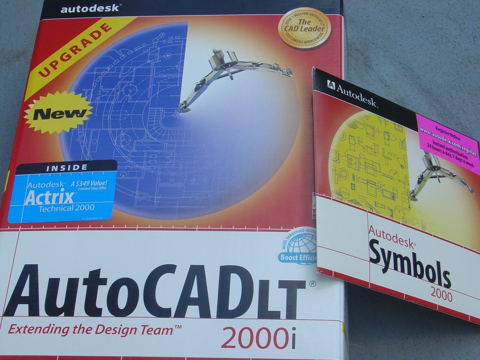 Autodesk Autocad LT Upgrade Software 2000i DVD Disk Set Booklet Actrix ...