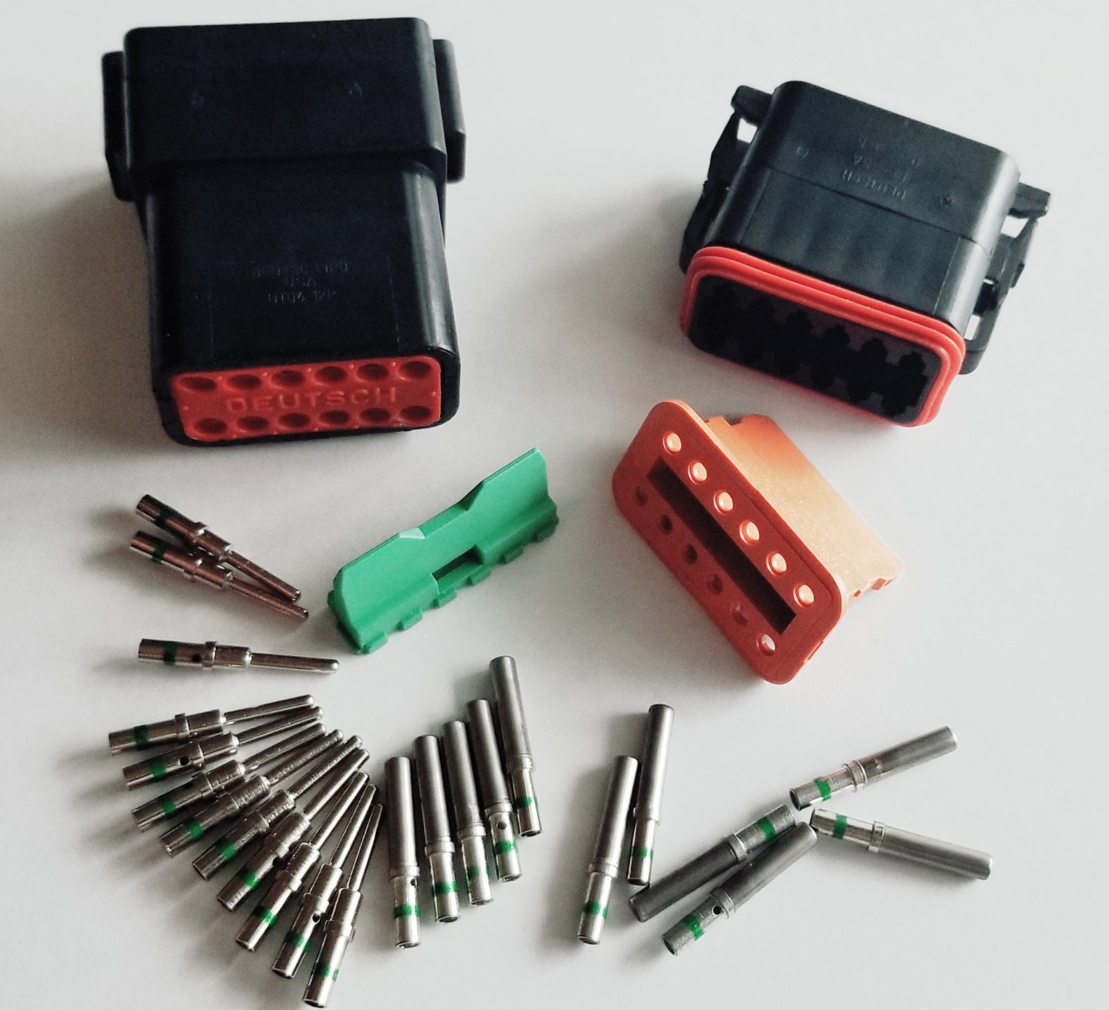 12-Pin Deutsch Black Solid pin DT06-12S DT04-12P waterproof connector ...
