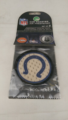 New NFL 2Pk Car Coaster Fresh Pine Scent Air Freshener Indianapolis ...