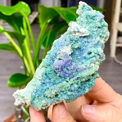 124G Natural purple grape agate quartz crystal granular mineral ...