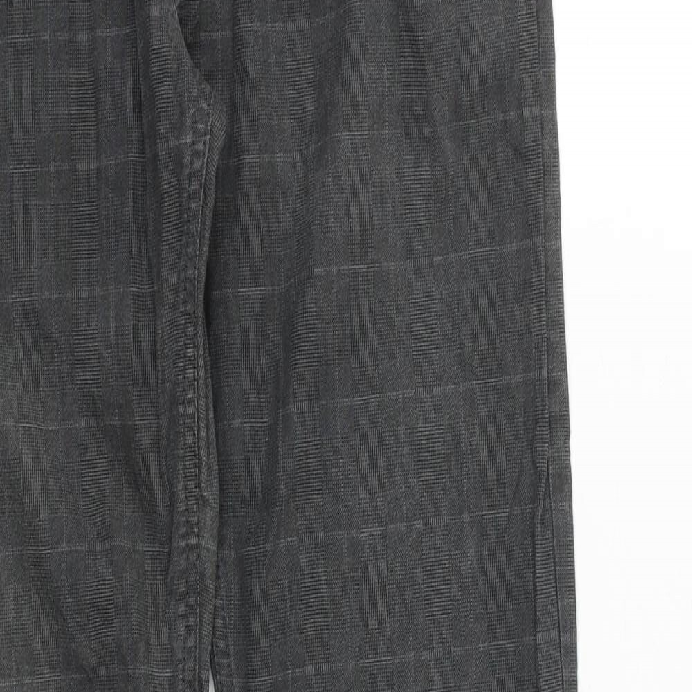 H&M Mens Grey Plaid Cotton Blend Trousers Size W32 | eBay UK