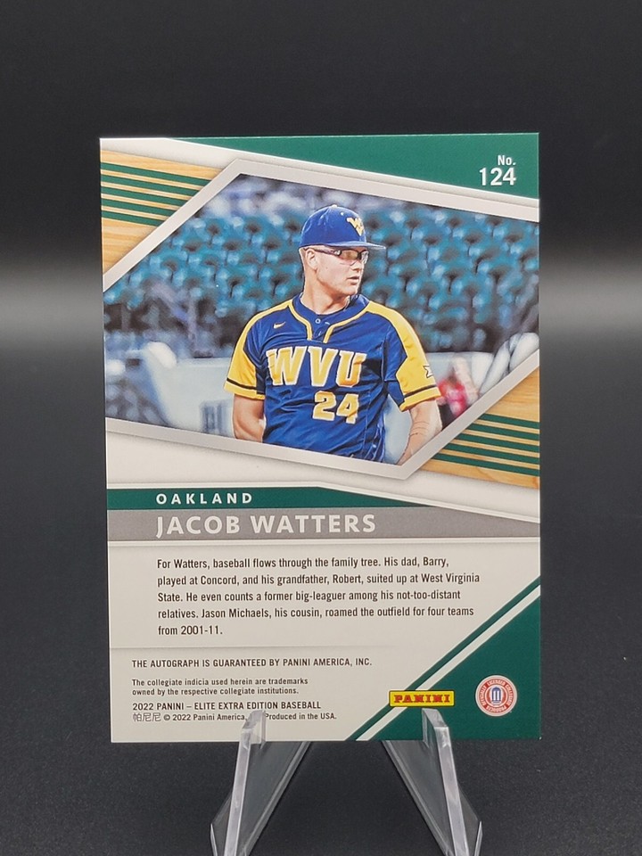 Jacob Watters Auto - 2022 Elite Extra Edition - Oakland A's | eBay