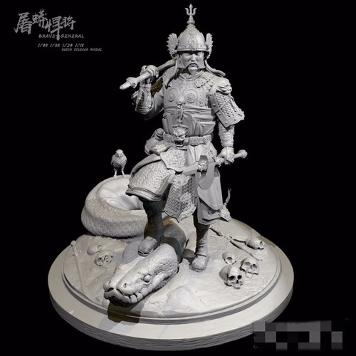 1/24 resin figure model Original Chinese python cutting warrior 3D printing | eBay