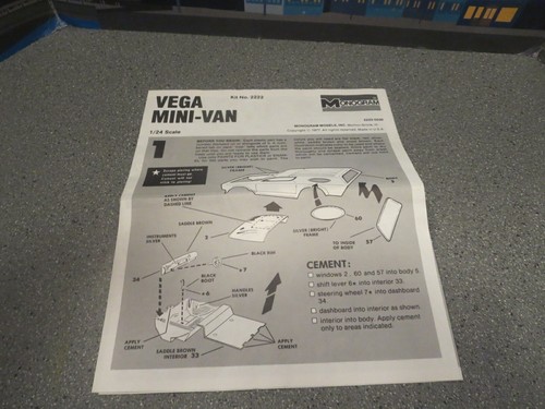 MONOGRAM VEGA MINI WAGON DECAL SHEET 1977 VINTAGE | eBay