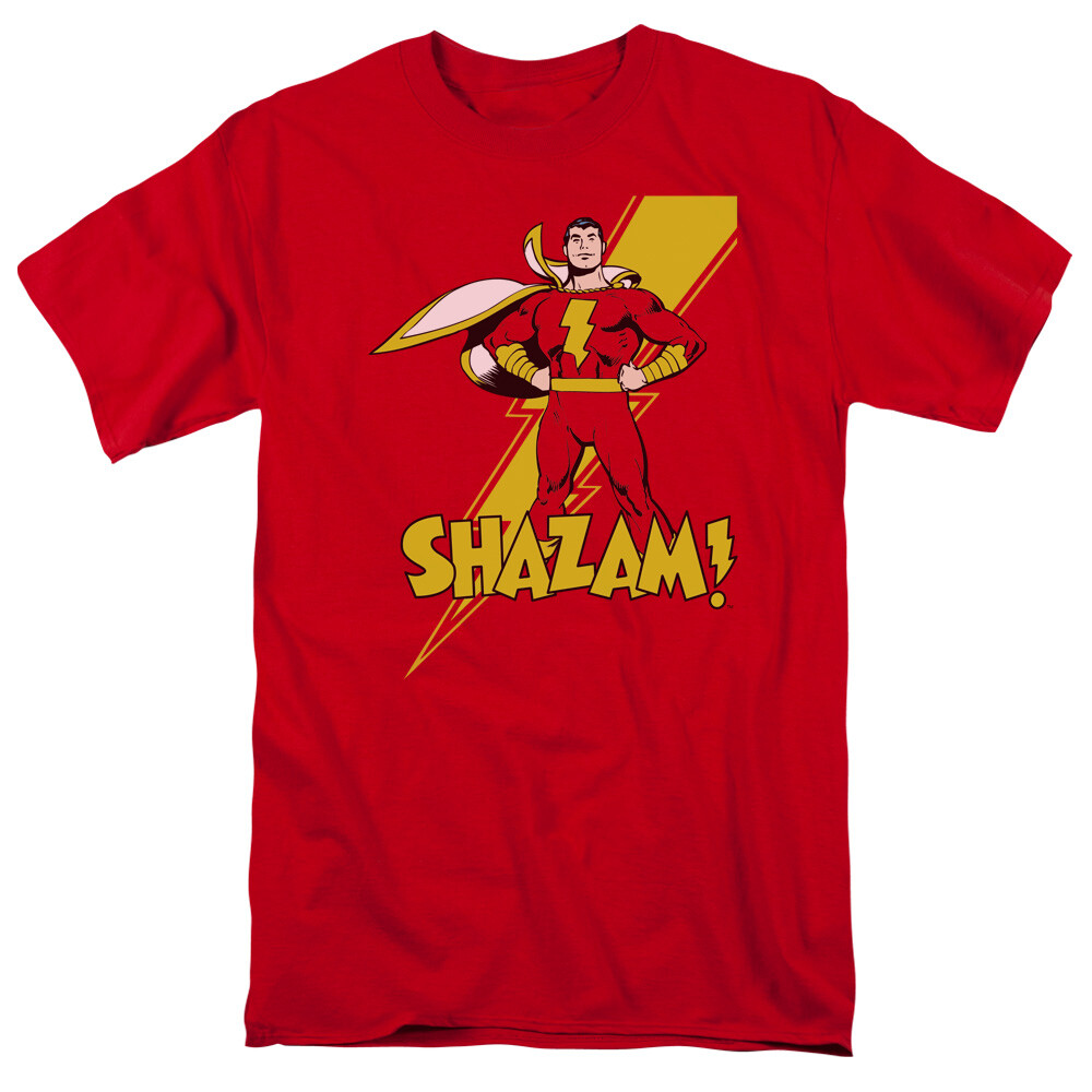 Shazam Bolt Symbol DC Comics Licensed Adult T-Shirt | eBay