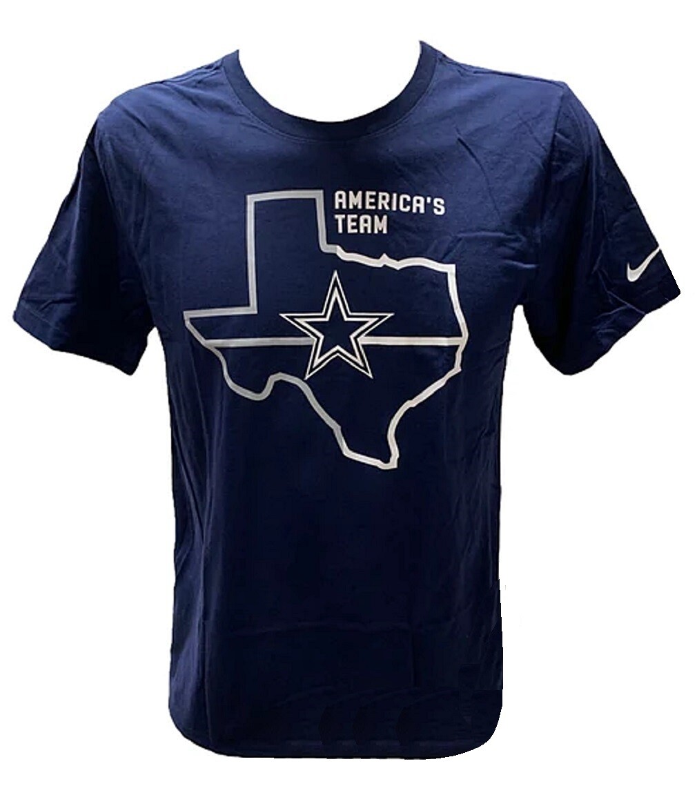 Dallas Cowboys NFL Nike America's Team Texas Navy Blue Tee Shirt Men's ...
