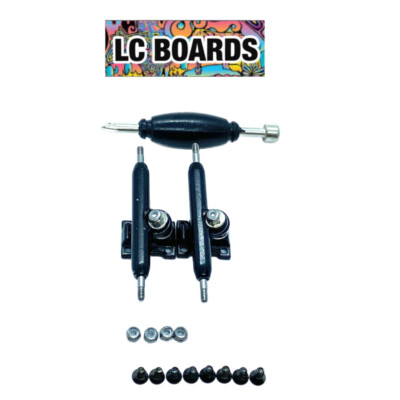 LC BOARDS FINGERBOARD 34MM TRUCKS BLACK PRO SHAPED WITH LOCK NUTS | eBay