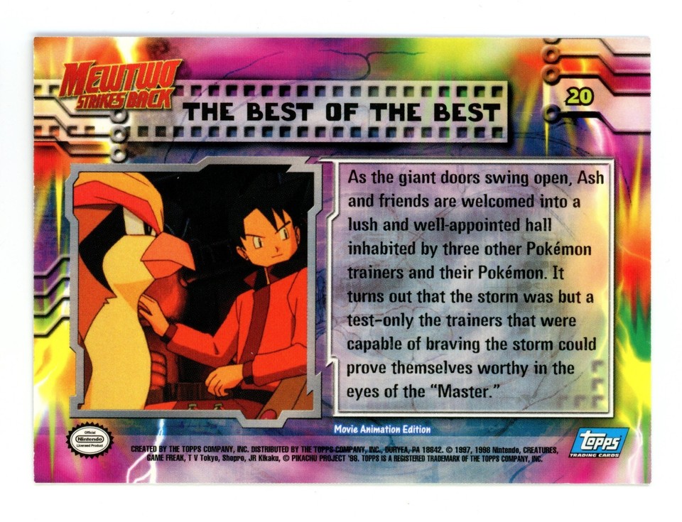 Pokemon Card - The Best of The Best #20 - Topps - Mewtwo Strikes Back ...