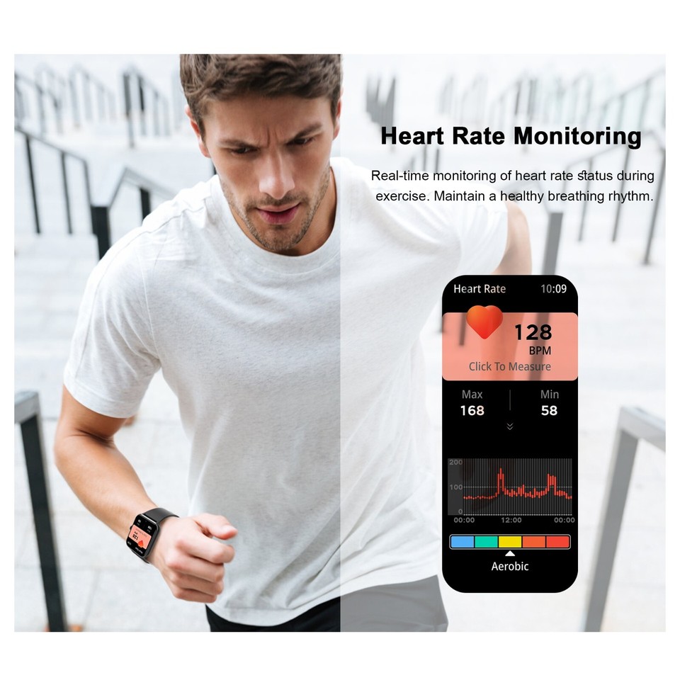 Sport Bluetooth Smartwatch Armband Blutdruck Herren Damen Fitness Tracker Uhr | eBay.de