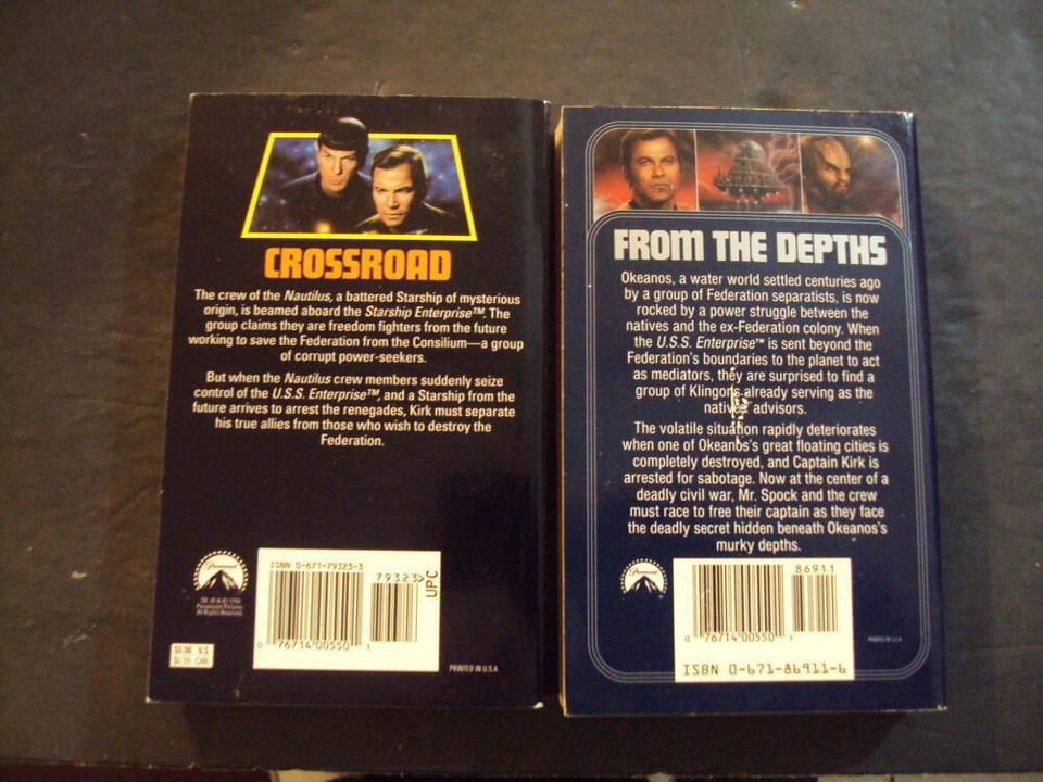 2 Star Trek PBs Crossroad By Barbara Hambly; From The Depths By Victor ...