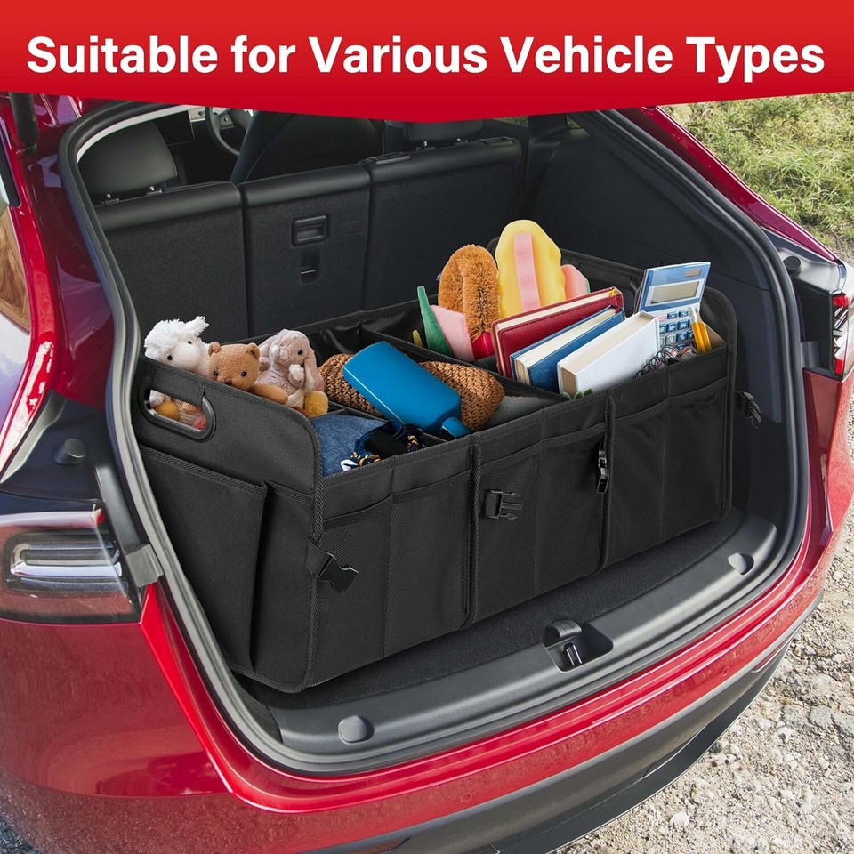 PU 3-in-1 XXL Car Trunk Organizer SUV Trunk Cargo Fold Up Bag Large ...