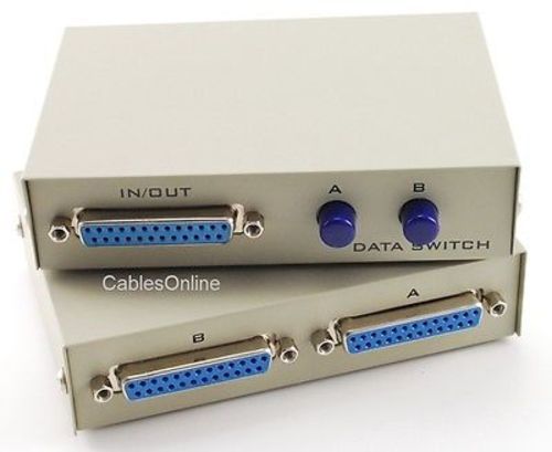 2-Way A/B DB25 Parallel Manual Push Button Switch Box CablesOnline SB ...