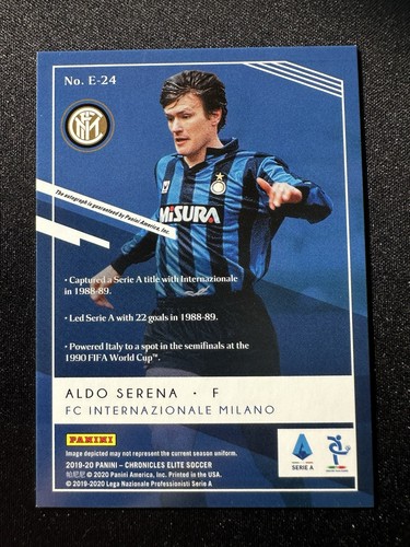2019-20 Panini Chronicles - Elite Aldo Serena Auto Autograph Inter Milan #E-24 | eBay