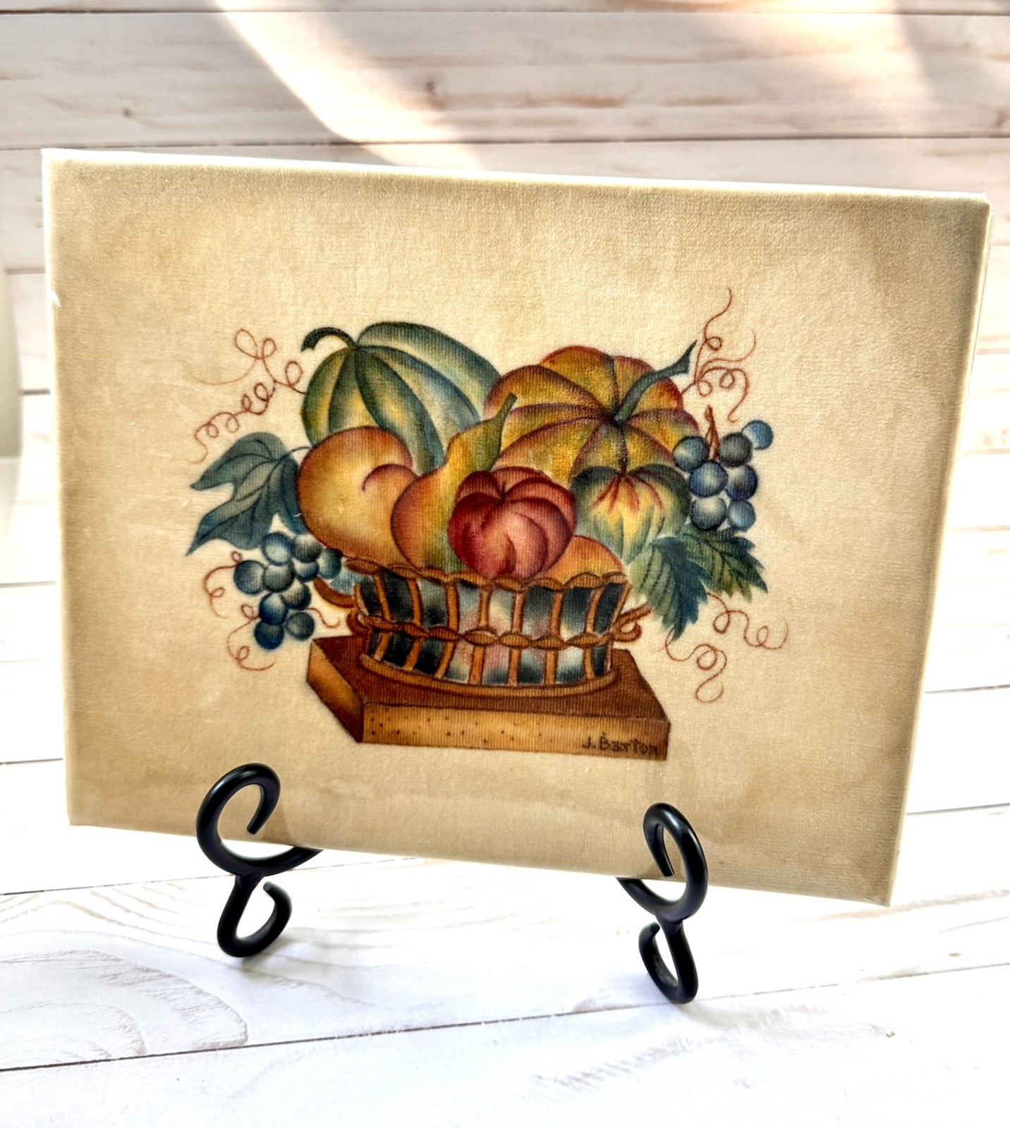 Vintage Jane Barton Signed 1976 Theorem Painting Of Fruit Bowl 8x10" | eBay