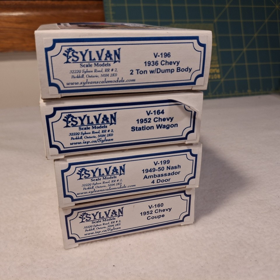 Sylvan HO 1/87 Models Lot of 4 Hollow Cast Resin Kits Nash 52 Chevy ...