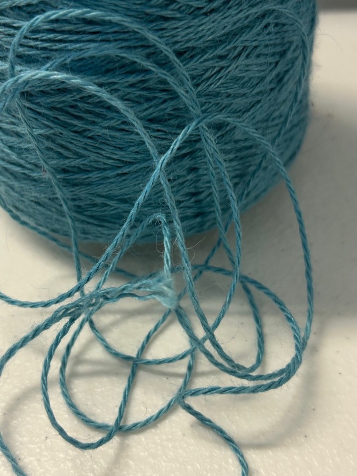 NICE Spool Cone Peru #3 Huarizo Alpaca Silk Yarn 11.7oz 332gr Teal Blue ...