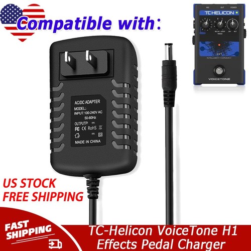 12V AC/DC Adapter Charger for TC-Helicon VoiceTone H1 Effects Pedal ...