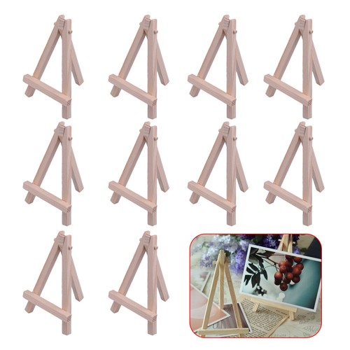 10pcs Mini Wooden Easel Triangle Table Display Artist Stand Name Card ...