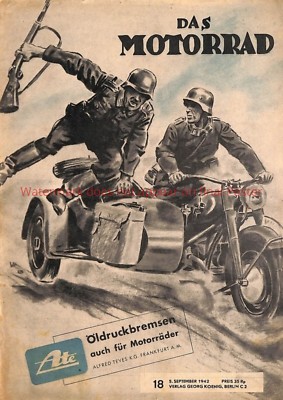 WWII Poster Zundapp german motorcycle Zundapp KS750 Wehrmacht WW2 cover ...