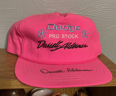 DARRELL ALDERMAN Dodge PRO STOCK NHRA Drag Racing Hat Cap Signed ...