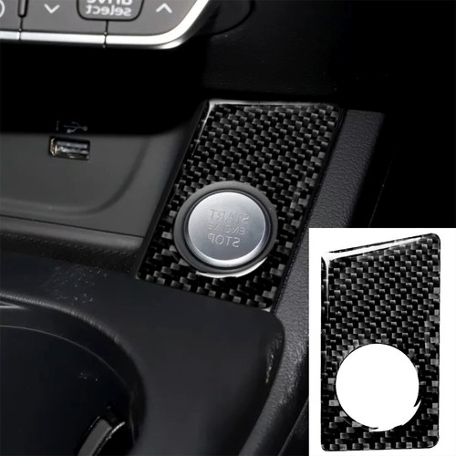1pcs Carbon Fiber Engine Start Button Panel Cover Trim For Audi A4 B9 ...