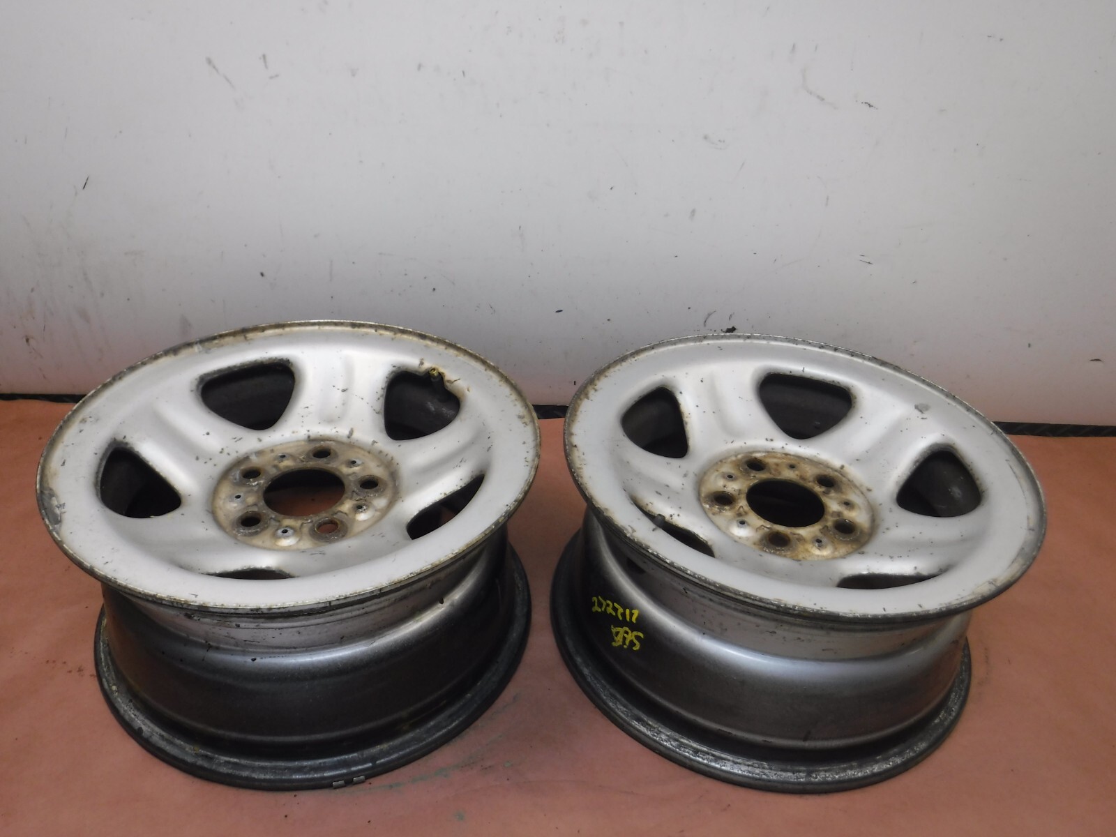 Jeep Cherokee Wrangler YJ TJ 87-01 Silver Steel Wheels 15x7 Set of 2 ...