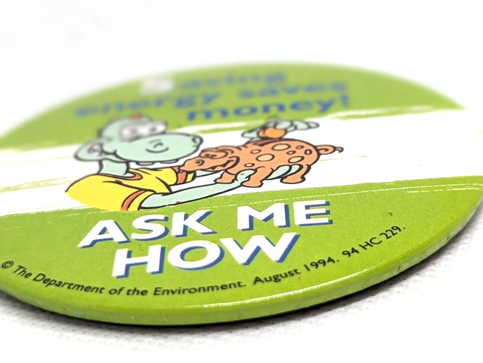 Vintage 1990's SAVING ENERGY Dept of Environment 1994 Economy Badge Pin ...