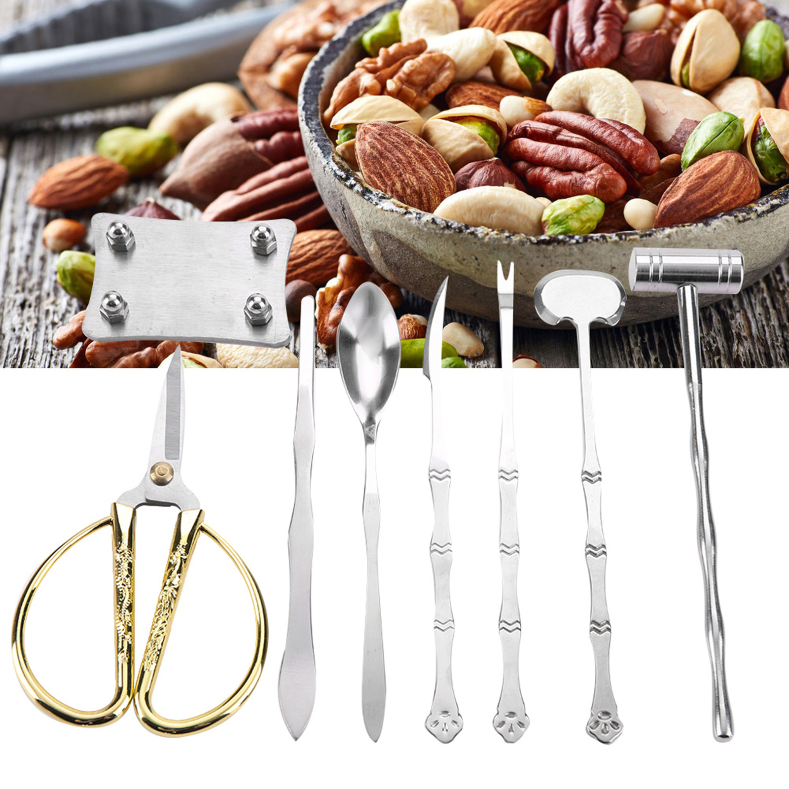 8PCS Lobster Crab Cracker Tools Stainless Steel Seafood Claw Tool ...