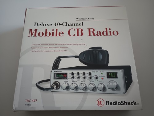 RADIO SHACK Deluxe 40-Channel Mobile CB Radio TRC-447 Weather Alerts ...