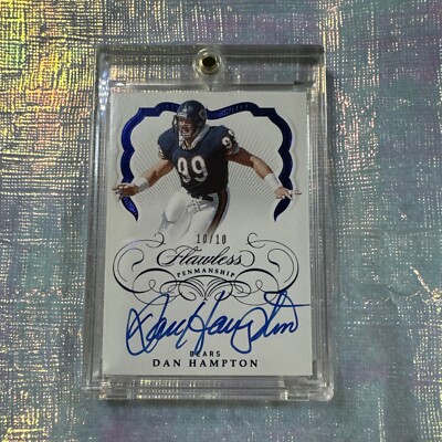 2019 10/10 Panini Flawless Dan Hampton Autographed Penmanship Chicago ...