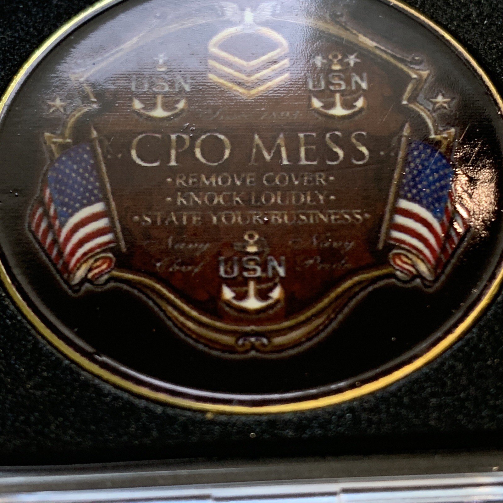 UNITED STATES NAVY Challenge Coin "CPO MESS" Chief Petty Officer with ...