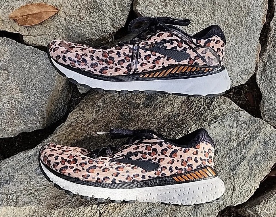 Brooks Adrenaline 20 GTS Run Wild Leopard Cheetah Black Brown Size 8 39 ...