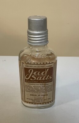 Vintage Jad Brand Salts - The Jads Salts Co. Bottle - New York City, NY ...