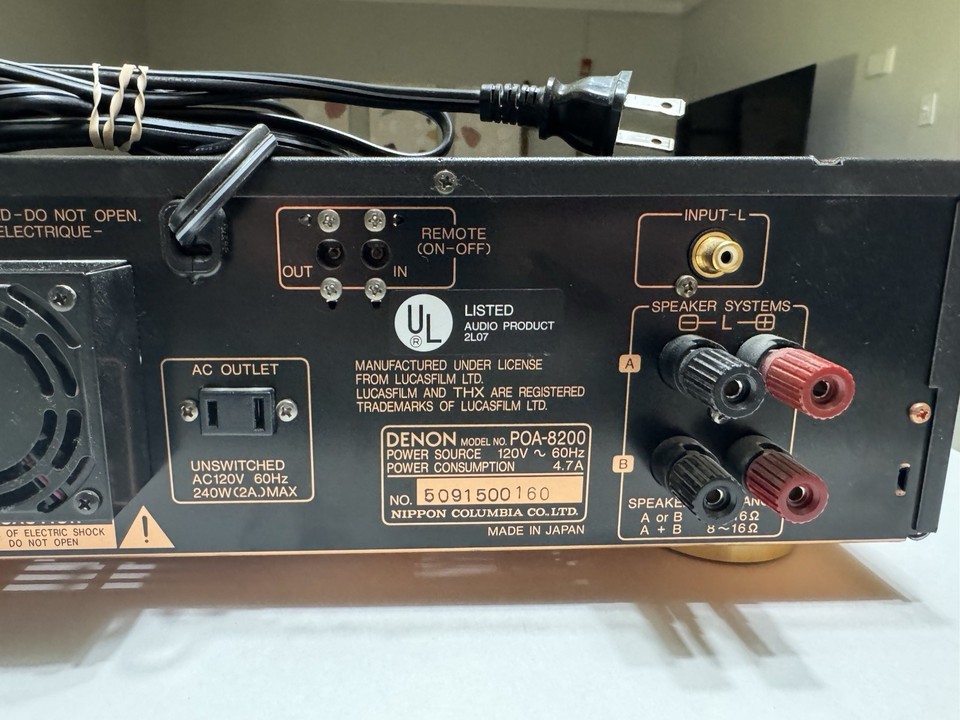 Denon POA-8200 THX Dual Power Amplifier 240 Watt Stereo 2 Channel | eBay