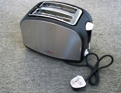 Powerpart Stainless Steel Toaster 900W Low Wattage Caravan Motorhome ...