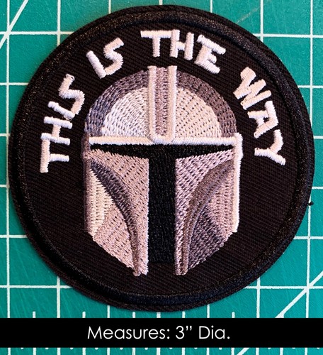 Star Wars: Mandalorian "This is the way" Full Helmet Embroidered Iron ...