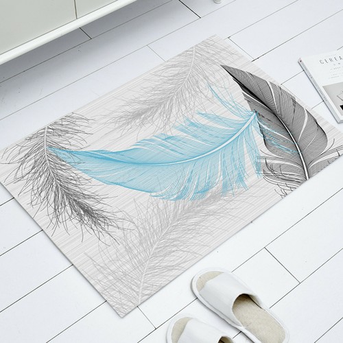 3D Blue Feather ZHUA1307 Game Non Slip Rug Mat Photo Carpet Zoe | eBay ...