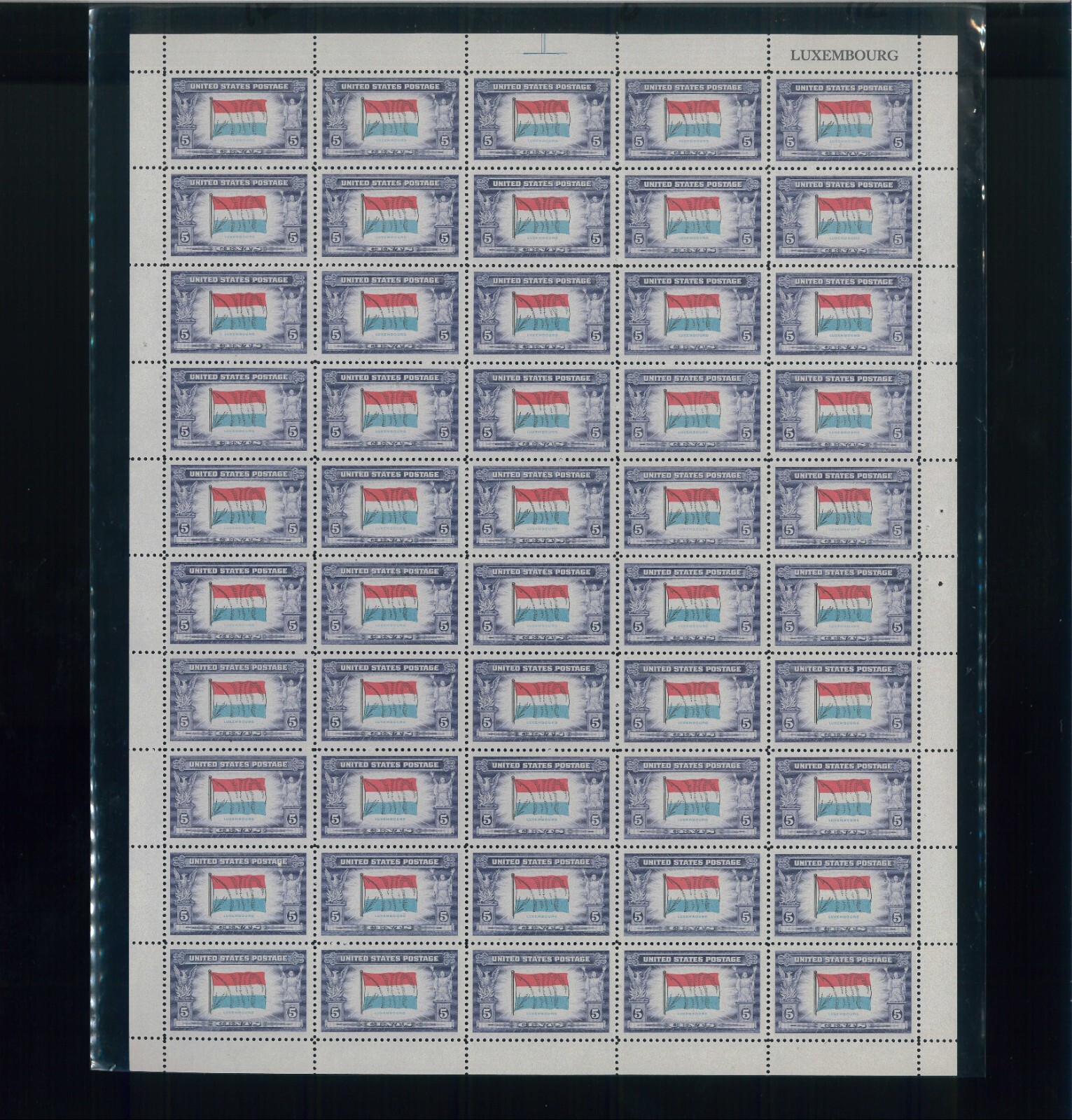 United States 5¢ Luxembourg Overrun Nations Postage Stamp #912 MNH ...