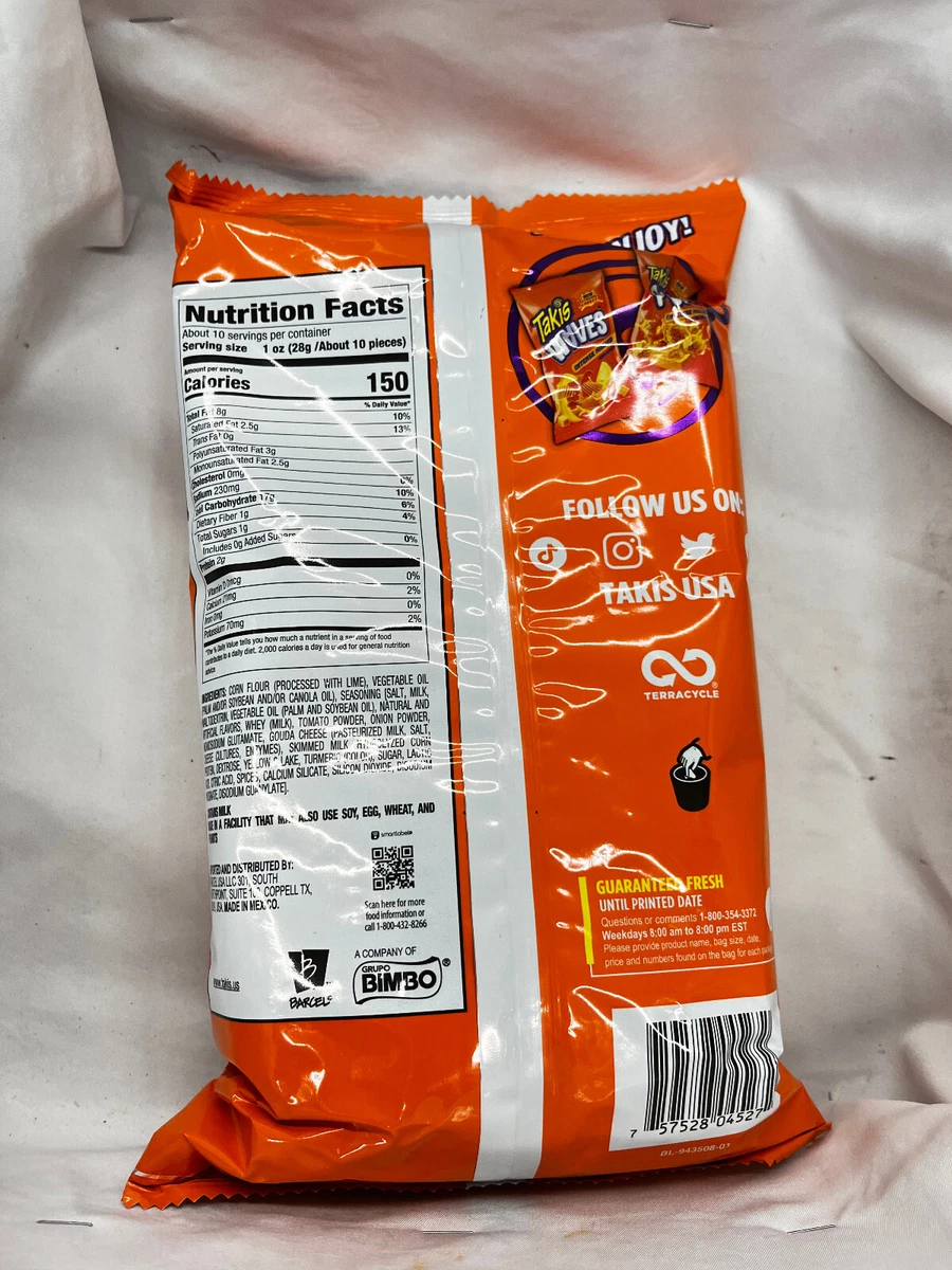 Takis Nutrition Label