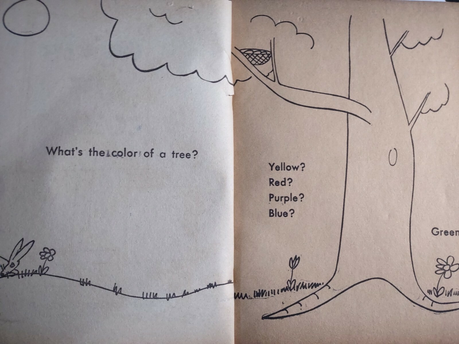 1956 What's The Color? Coloring Book #281 Treasure Books UNCOLORED 60 ...