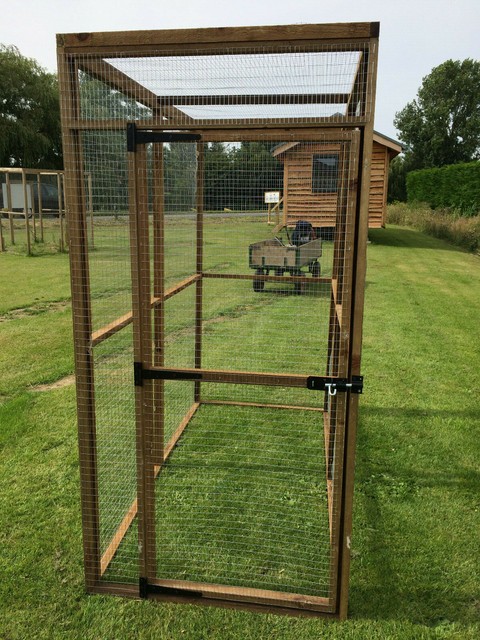 Outdoor Animal Pen L- Shape 8ft X 6ft Fox Proof Cat Safe Enclosure Run ...