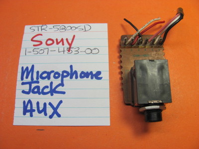 📈SONY 1-507-453-00 MICROPHONE AUX JACK STR-5800SD STR-6800SD RECEIVER ...