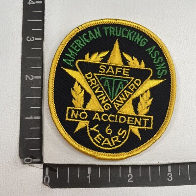 ATA 6 YEAR SAFE DRIVING AWARD Truck Driver Patch (Trucking Memorabilia ...