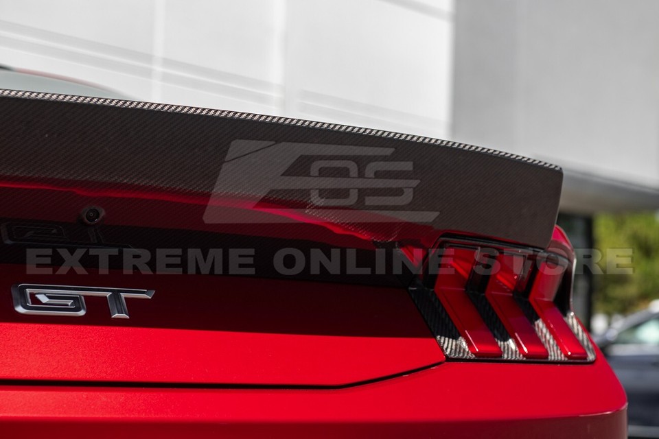 For 24-Up Ford Mustang Coupe CARBON FIBER Rear Decklid Integrated ...