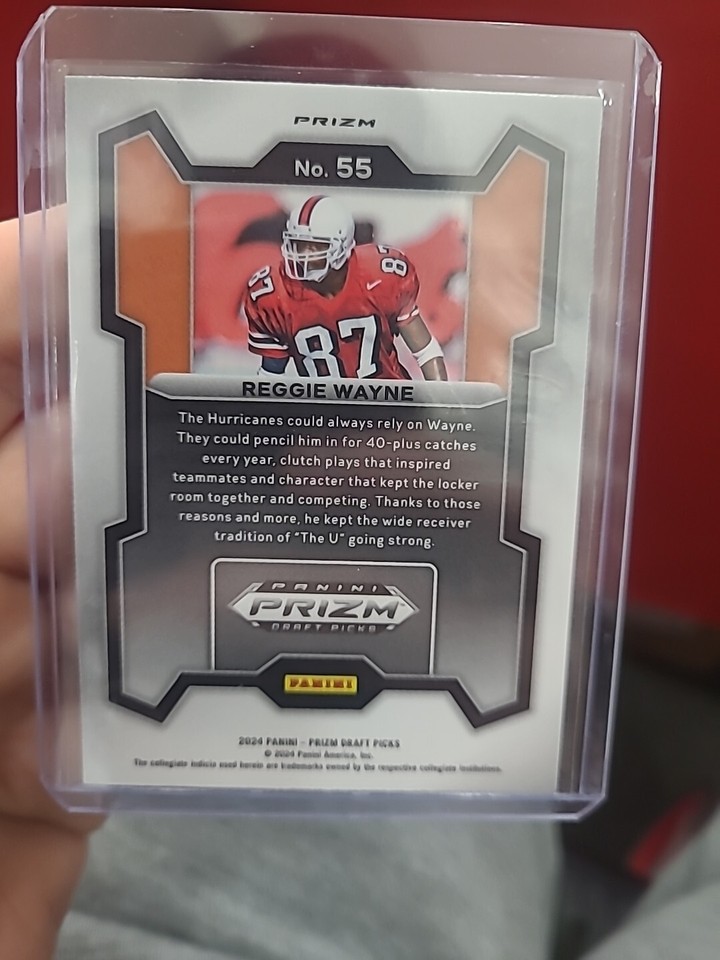 Reggie Wayne 2024 Prizm Draft Picks 55 Red Ice | eBay