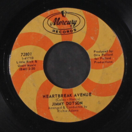JIMMY DOTSON: baby turn your head / heartbreak avenue Mercury 7" Single ...