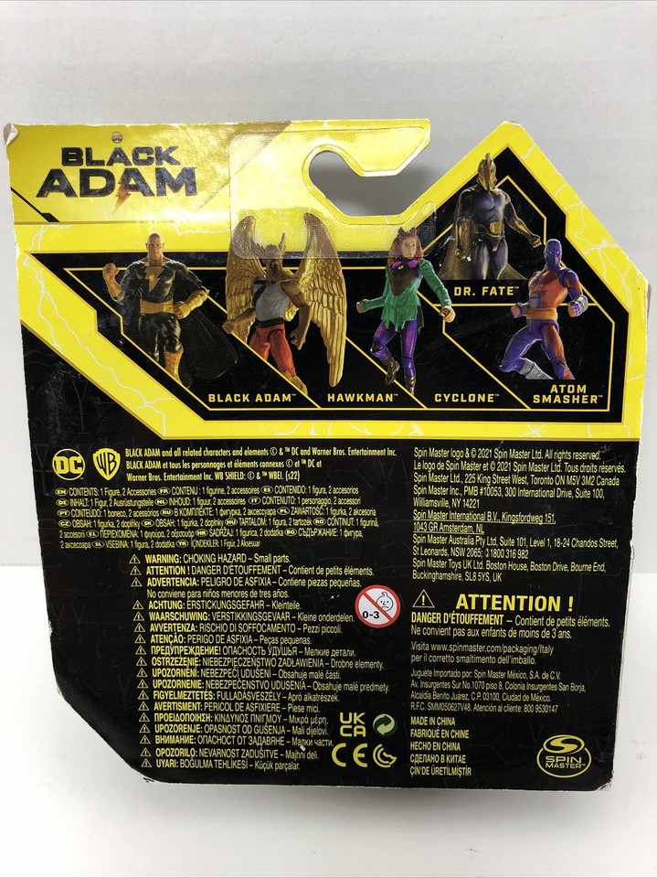 Black Adam Action Figure 4-Inch DC Comics Spin Master 1st Edition The ...